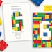 Editable Building Blocks Invitation, Blocks Birthday Party, Building ...