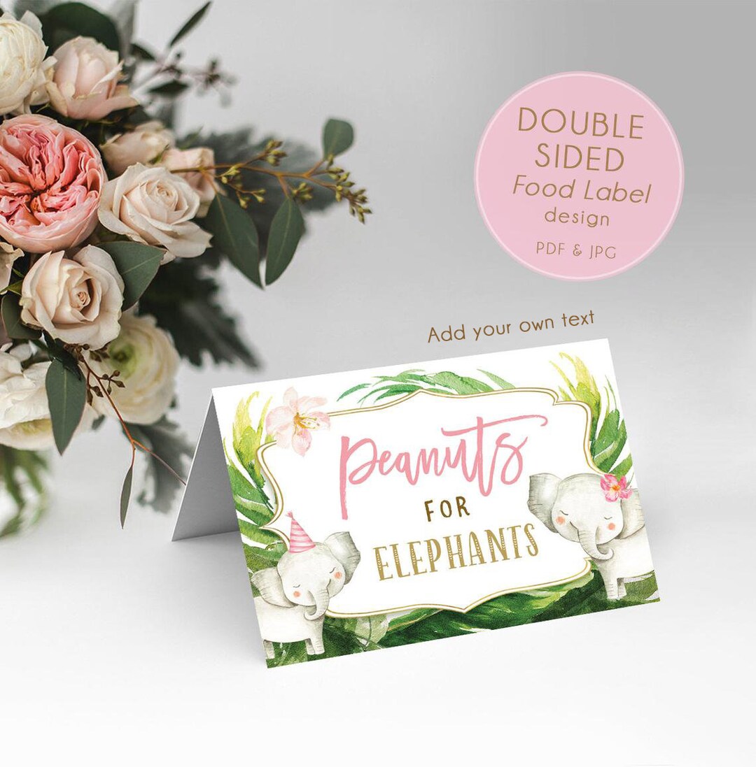 Wild One Safari Food Labels, Safari Animals Tent Cards, Party Animals ...