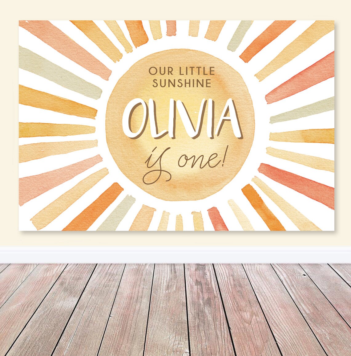 Sunshine ONE Banner, Highchair Banner, First Trip Around the Sun, You ...
