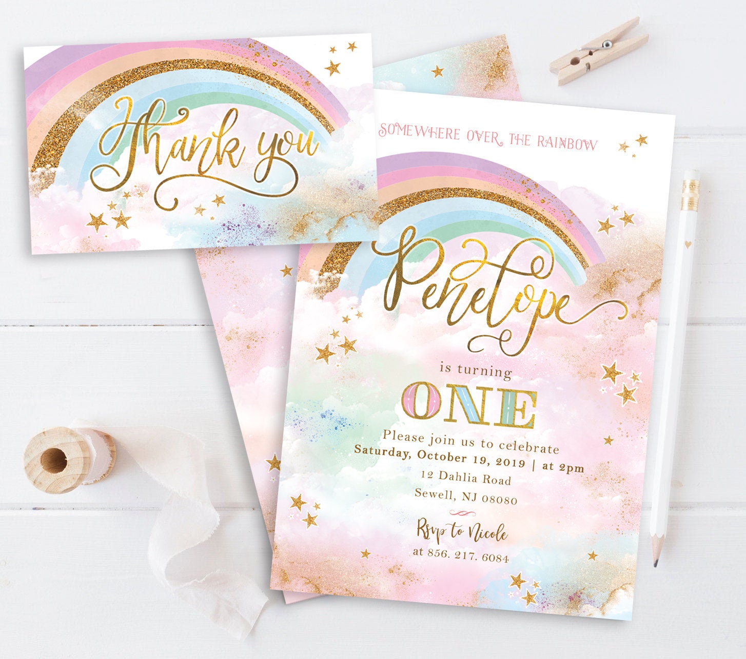 Rainbow Invitation Rainbow Birthday Invite Magical Party - Etsy Australia