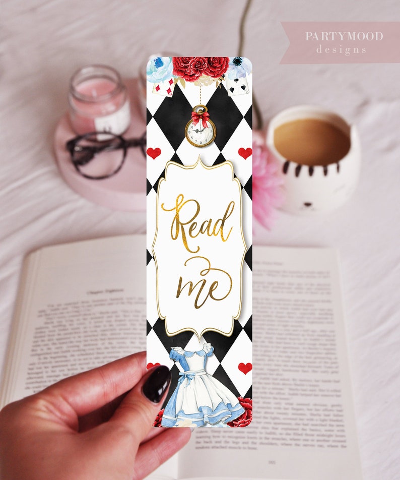 Alice in Wonderland Bookmarks Onederland Girl's 1st - Etsy