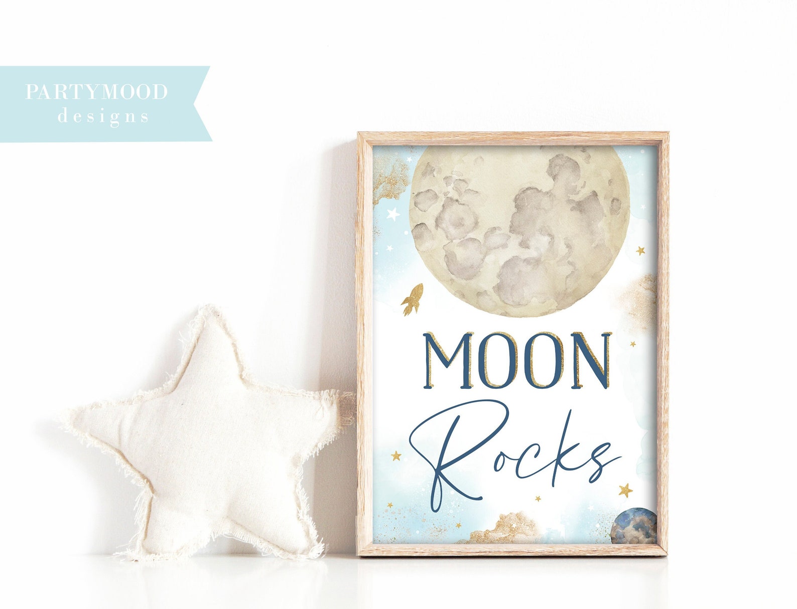 Moon Rocks Space Sign Outer Space Theme Fun Signs First Trip | Etsy