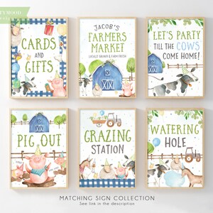 Pig Out Sign, Food Farm Sign, Fun Farm Signs, Farm Animals Table Decor ...