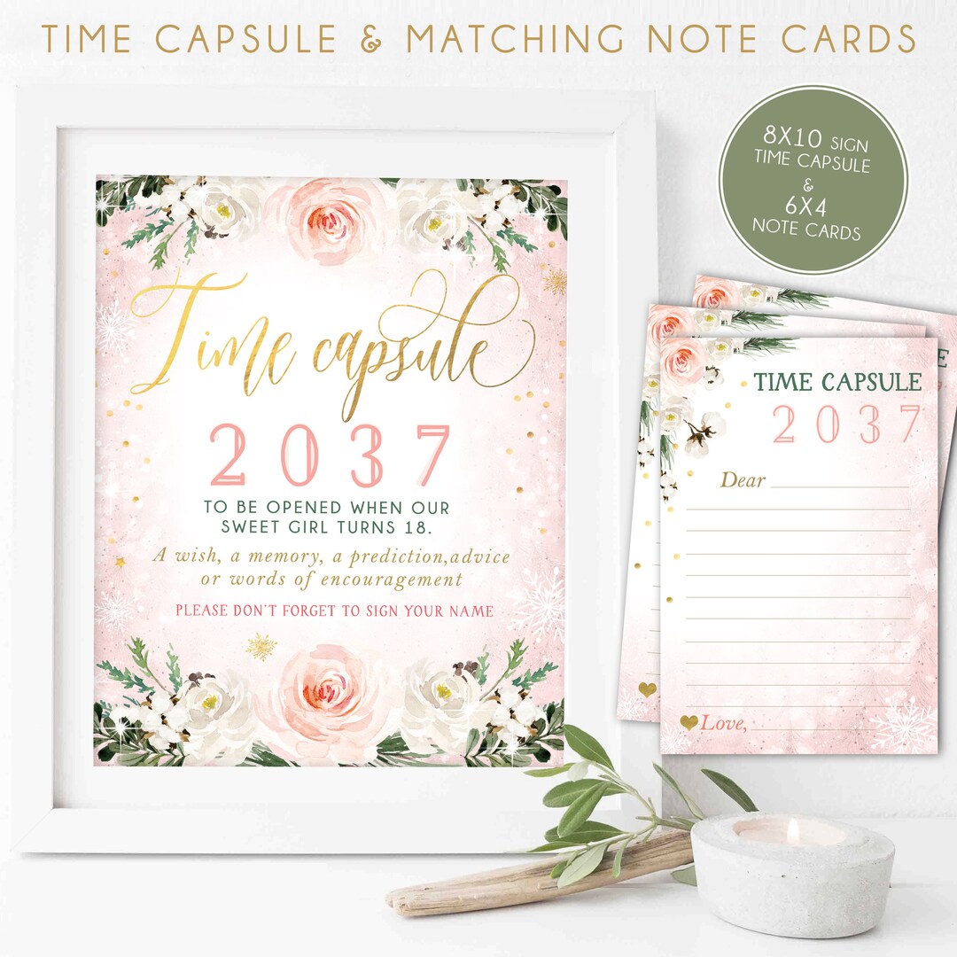 Winter Onederland Time Capsule Girl Birthday Invitation Girl - Etsy