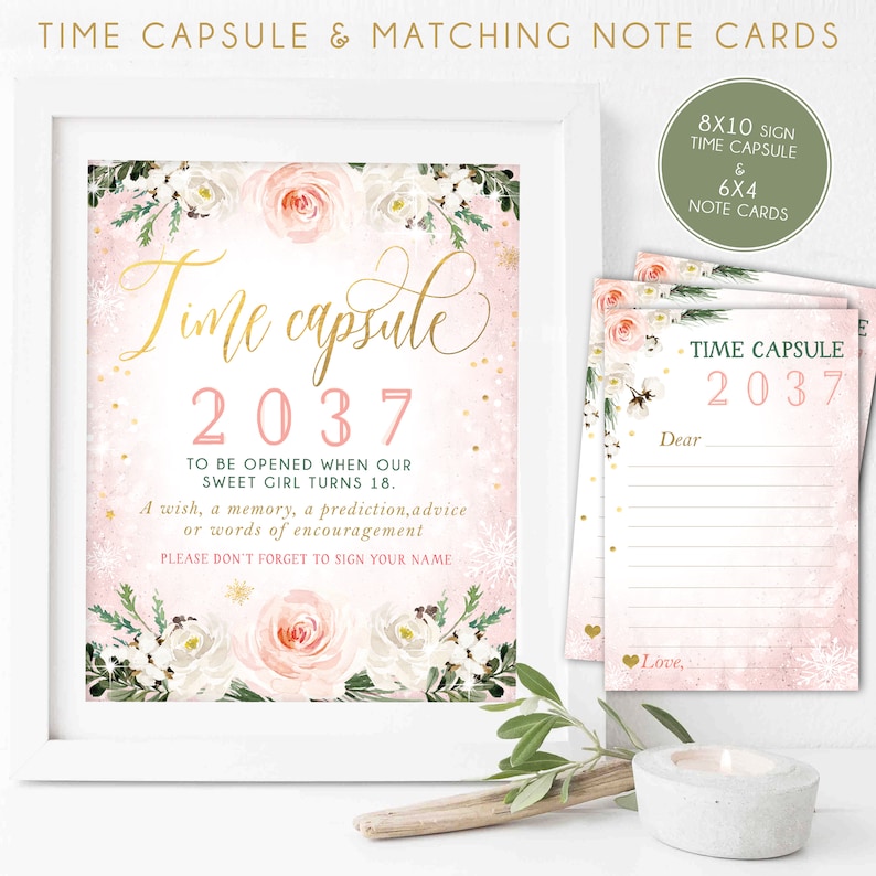 Winter Onederland Time Capsule Girl Birthday Invitation Girl | Etsy