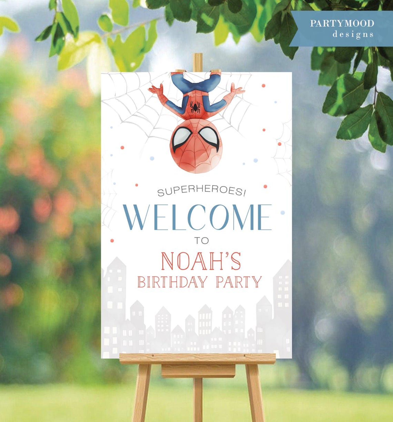 Spiderman Welcome Sign, Superhero Birthday Sign Reception Avengers ...