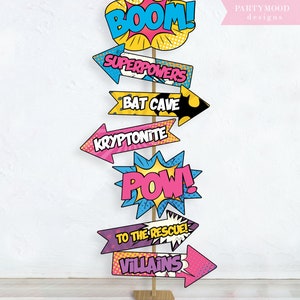 Superheroes Welcome Sign, Birthday Sign Reception, Superhero Decor ...