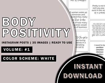 35 Body Positivity Rainbow Instagram Posts Self-love Quotes | Etsy