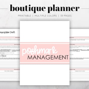 Online Shop Printable Planner, Boutique Planner, Reseller Planner ...