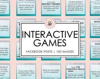 100 Blush Facebook Games Interactive Posts Social Media | Etsy