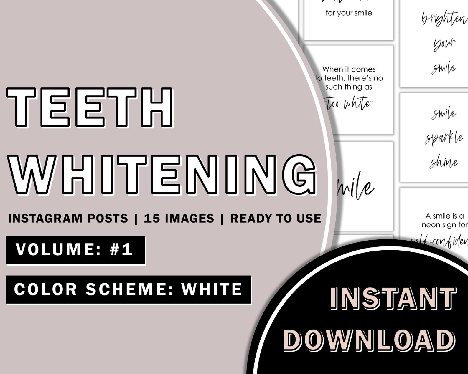 15 Teeth Whitening Instagram Posts Smile Instagram Posts | Etsy