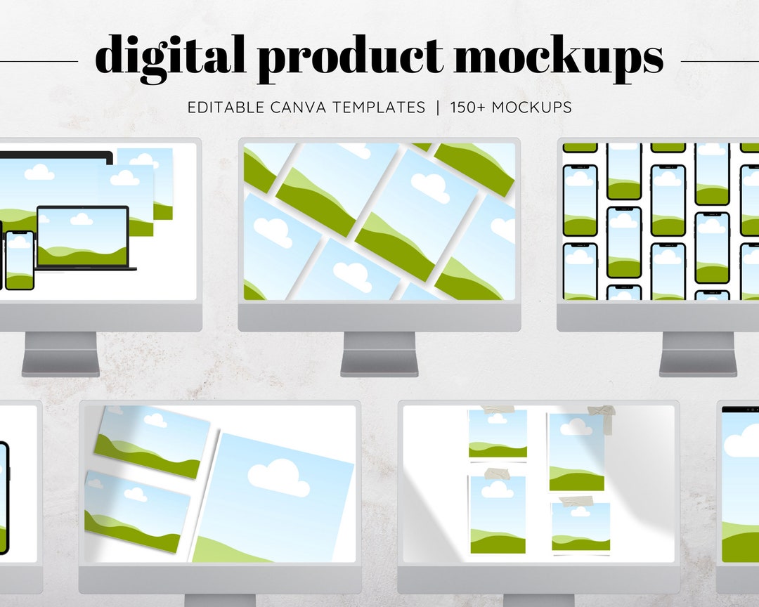 150 Digital Product Mockup Templates, Digital Product Listing Photos ...