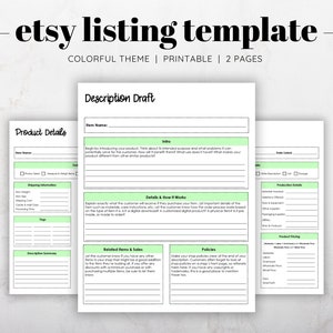 Etsy Listing Template, Product Listing Template, Product Description ...