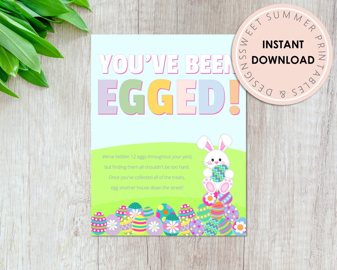 You've Been Egged Game Egg Pile Printable We've Been | Etsy