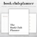 Minimalist Book Club Planner Printable Reading Journal - Etsy
