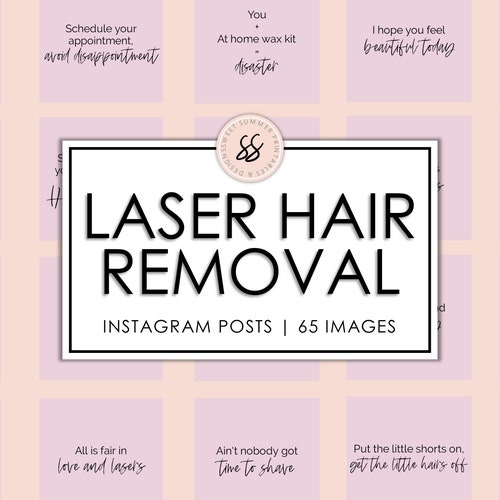 65 Laser Hair Removal White & Black Instagram Posts LHR - Etsy