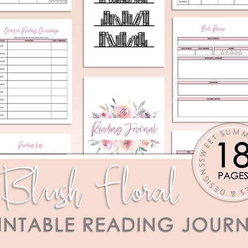 Reading Journal Printable Book Club Planner Printable - Etsy