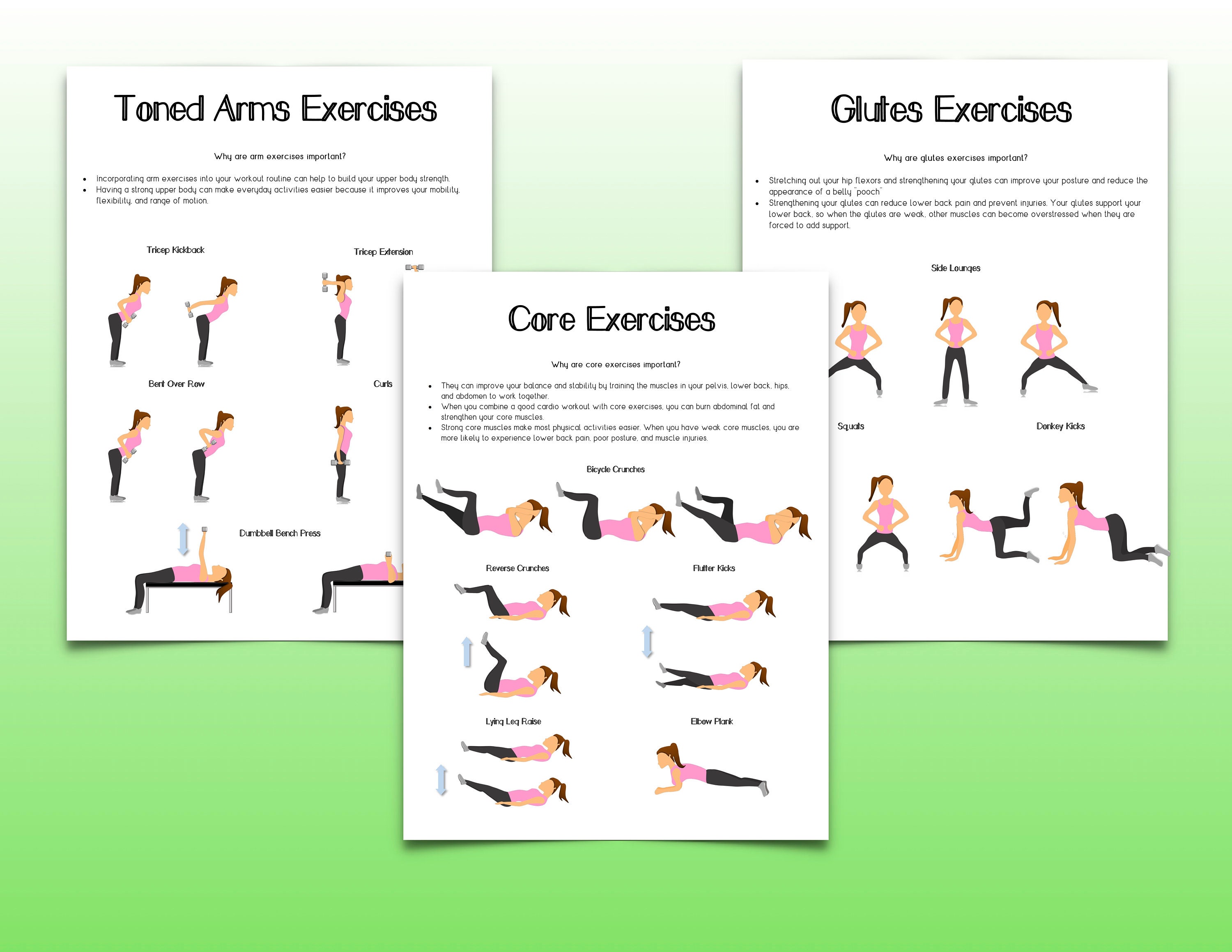 Fitness Planner Printable Workout Planner Printable Exercise | Etsy