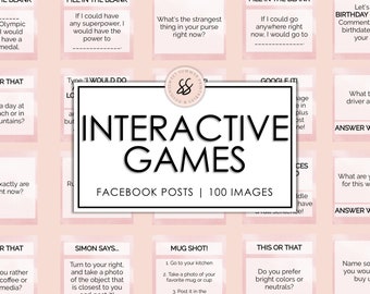 100 Rainbow Facebook Games Interactive Posts Social Media | Etsy