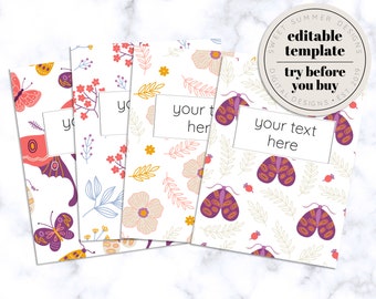 Butterfly Binder Cover Printable - Etsy