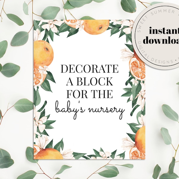 Baby Shower Activity Decorating Blocks - Etsy
