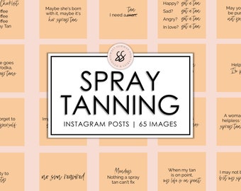 65 Spray Tanning Instagram Posts Tanning Quotes Social Media | Etsy