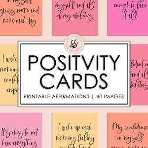 40 Sunset Positive Affirmations Printable Cards Daily | Etsy