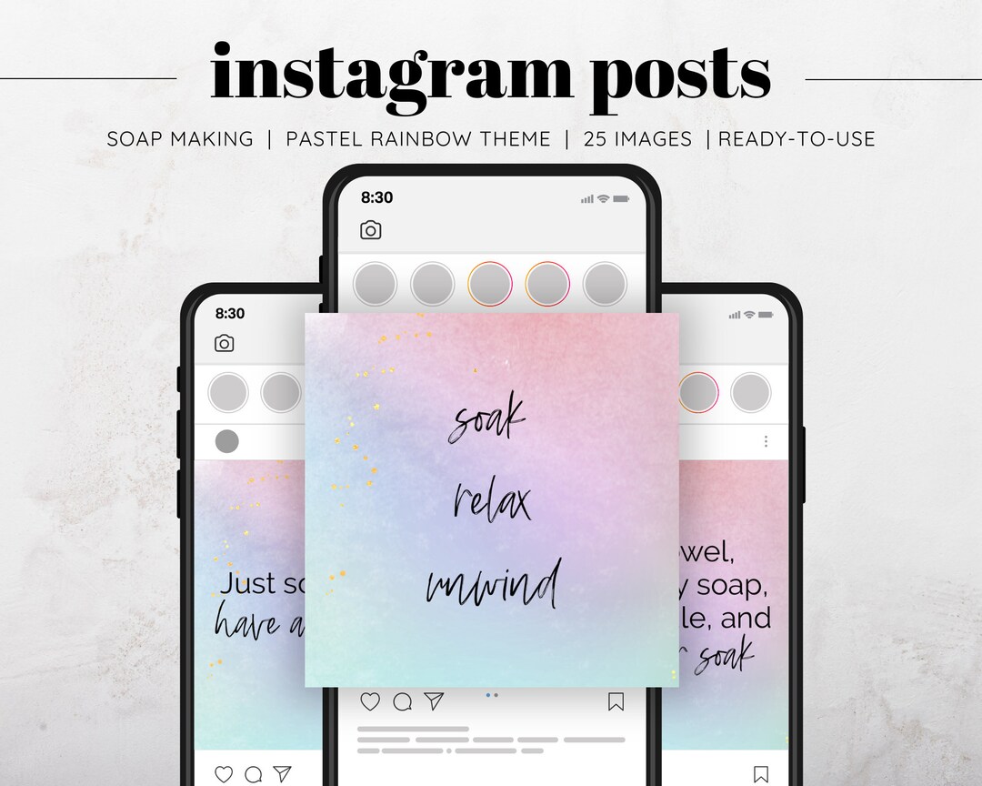 25 Soap Making Rainbow Watercolor Instagram Posts, Soap Maker Quote ...