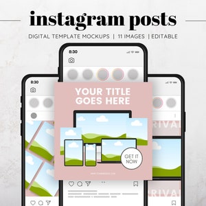 11 Editable Digital Download Mockup Social Media Post Templates ...