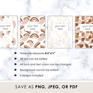 Neutral Geometric Editable Binder Covers, Editable Binder Cover ...