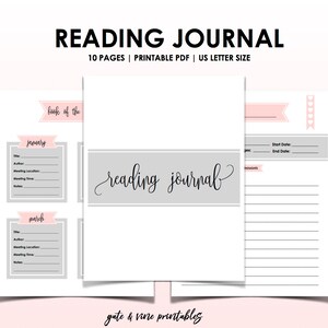 Reading Journal Printable Book Club Planner Printable - Etsy