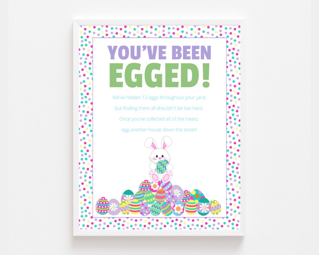 You've Been Egged Game Polka Dot Printable, We've Been Egged Printable ...