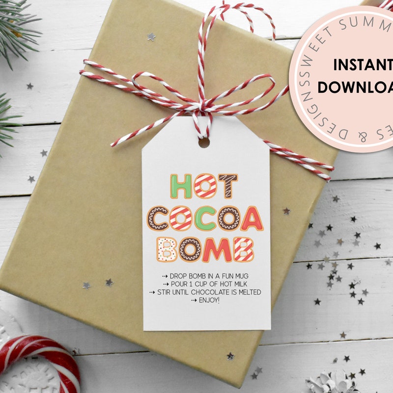Hot Cocoa Bomb Tag - Etsy