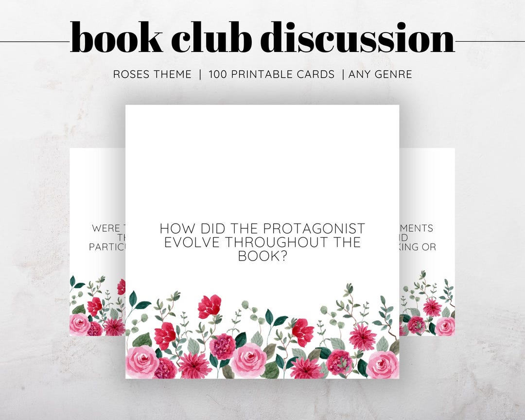 100 Roses Book Club Questions Printable, Book Club Discussion, Book ...