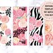 Animal Floral Editable Printable Bookmark, Animal Print Bookmark ...
