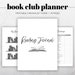 Reading Journal Printable, Book Club Planner Printable, Reading List ...