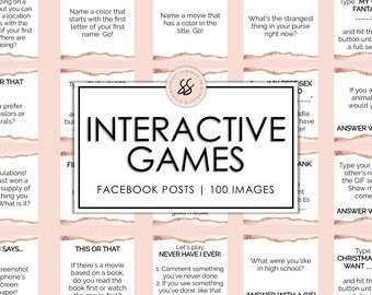 100 Rainbow Facebook Games Interactive Posts Social Media | Etsy