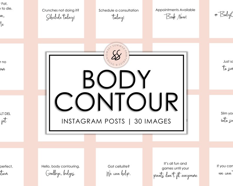30 Body Contouring Instagram Posts and Quotes Body Contour | Etsy