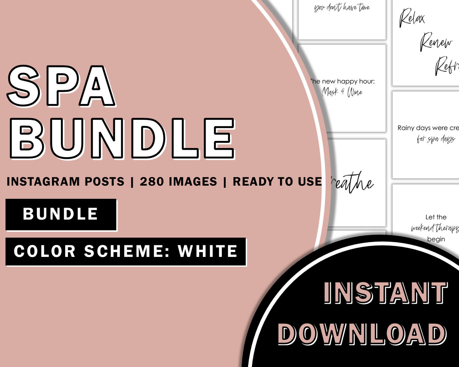 280 Spa and Relaxation Instagram Posts, Spa Social Media Posts, Spa ...