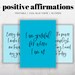 40 Cool Blue Positive Affirmations Printable Cards, Daily Reminder ...
