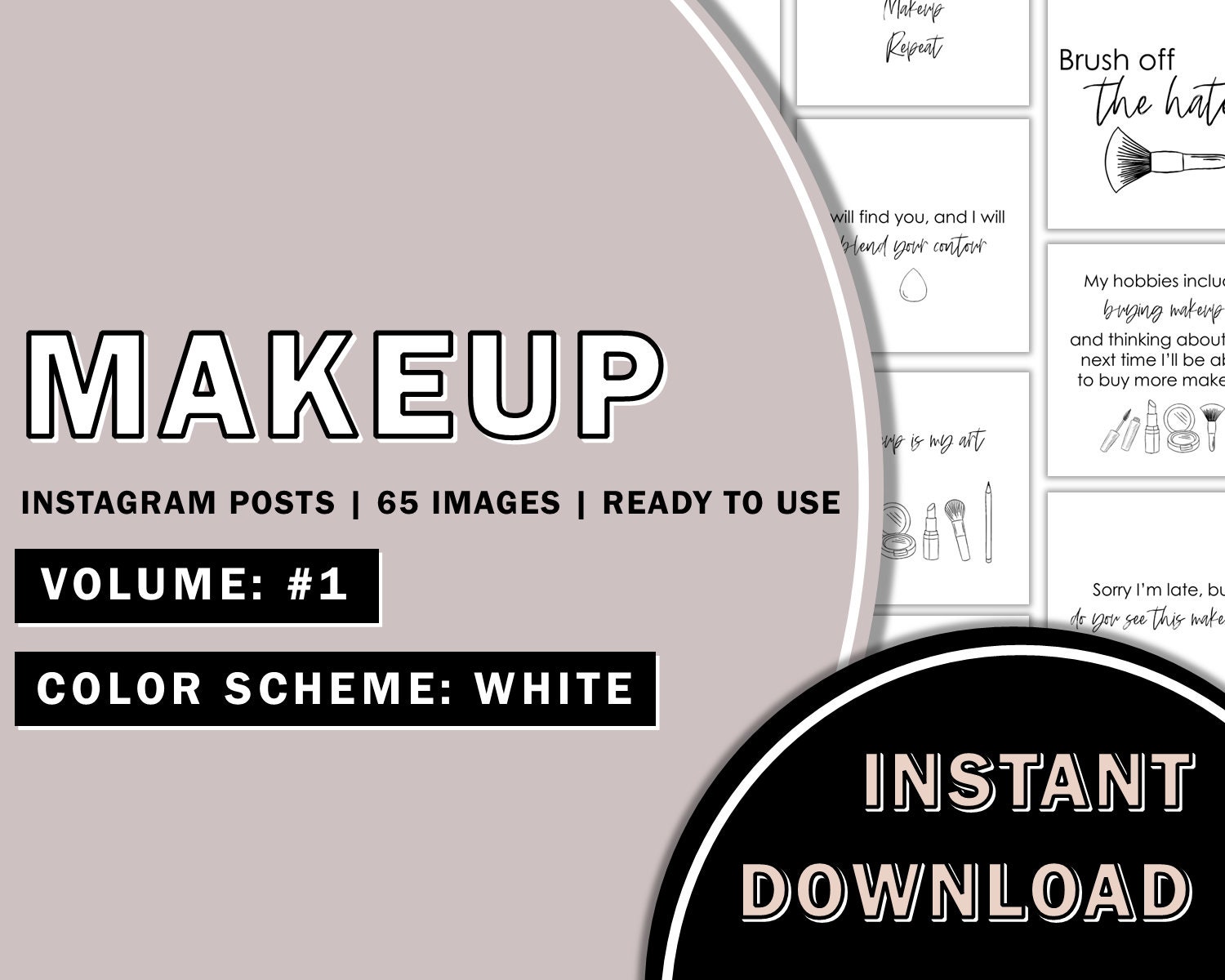 65 Makeup Artist Instagram Posts Makeup Quotes Social Media | Etsy