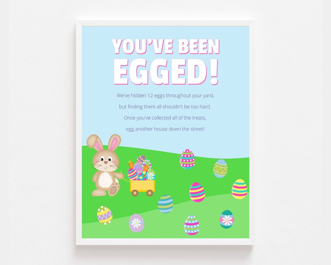 You've Been Egged Game Bunny Wagon Printable, We've Been Egged ...