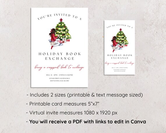 Christmas Book Exchange Template