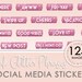 125 Pink Glitter Words and Phrases Instagram Story Stickers, Pink ...