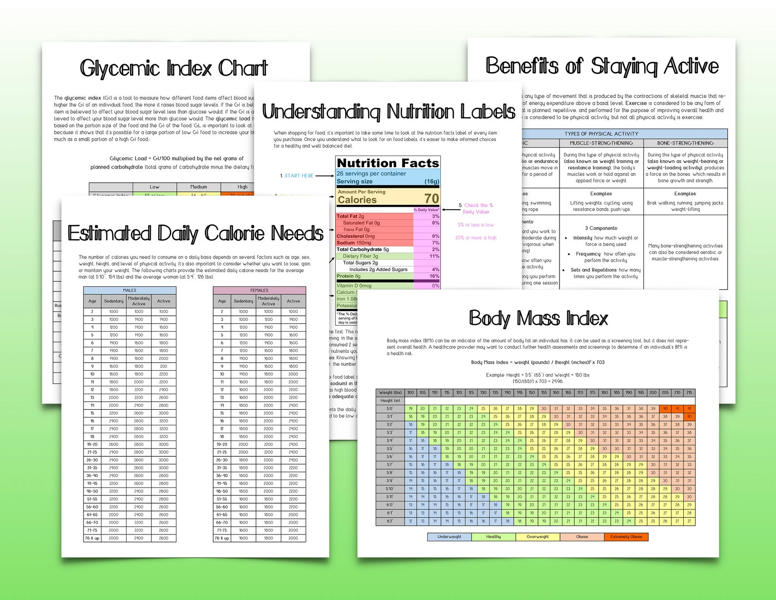 Fitness Planner Printable Workout Planner Printable Exercise | Etsy
