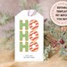 Ho Ho Ho Gift Tag Printable, Editable Christmas Gift Tag, Holiday Tag ...