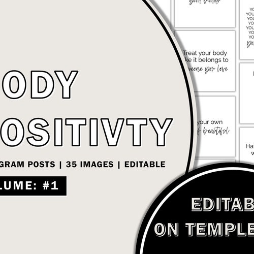 35 Body Positivity Rose Gold Instagram Posts Self-love - Etsy