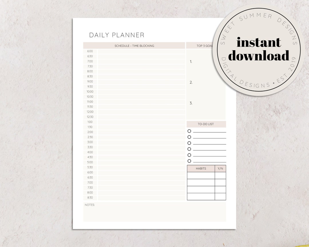 Daily Planner Printable, Online Shop Planner Sheet, Reseller Planner ...