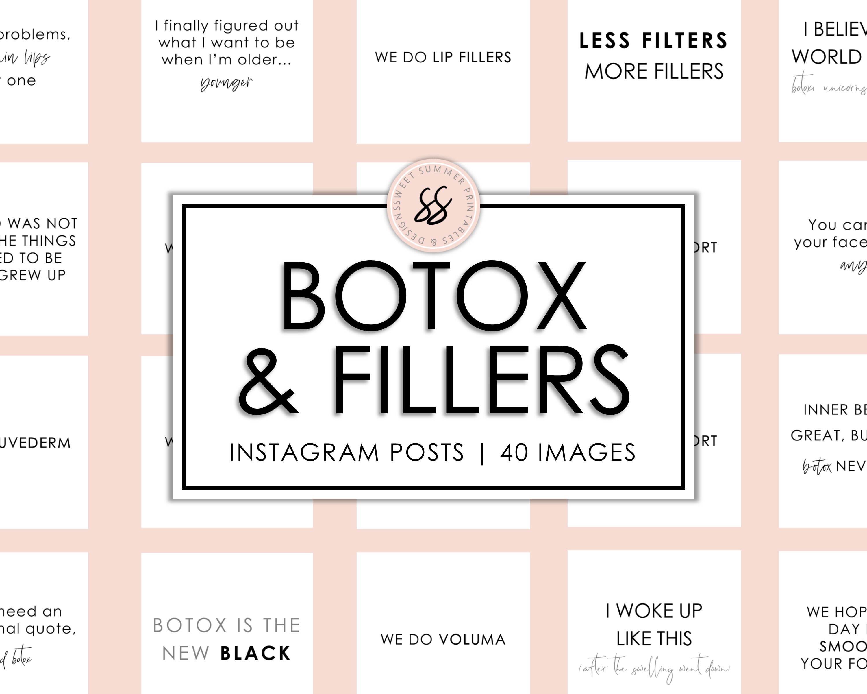 40 Botox and Facial Fillers Instagram Posts and Quotes Botox | Etsy