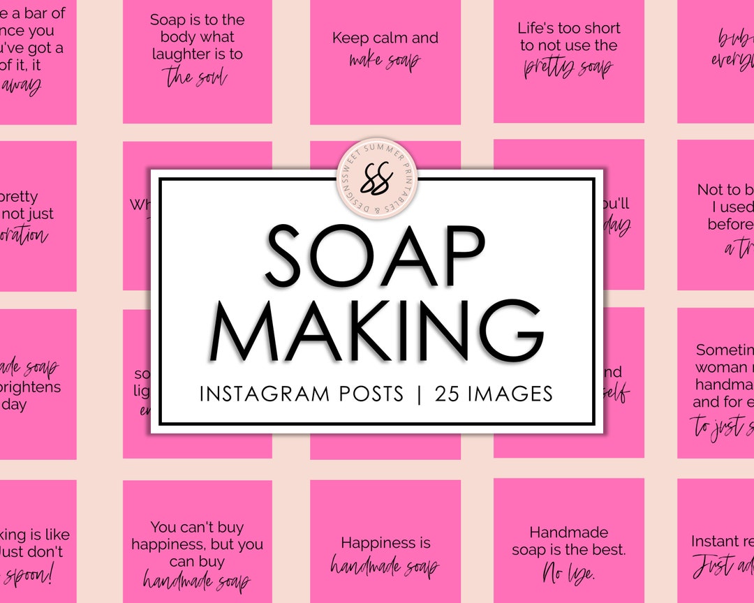 25 Soap Making Hot Pink Instagram Posts, Soap Maker Quote, Social Media ...